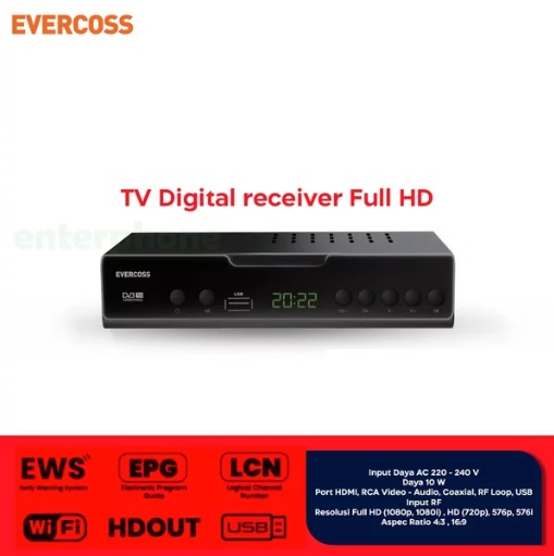 Evercoss STB Set Top Box Max Mega Box TV Digital receiver Full HD ...