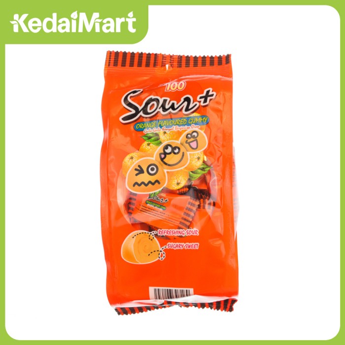 SOUR+ Orange Flavored Gummy 100 Gram | Lazada Indonesia