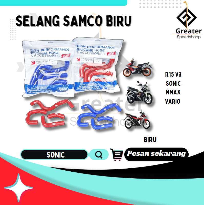Selang Radiator Samco Vixion Xabre MT15 R15 XSR SELANG RADIATOR R15 VVA ...
