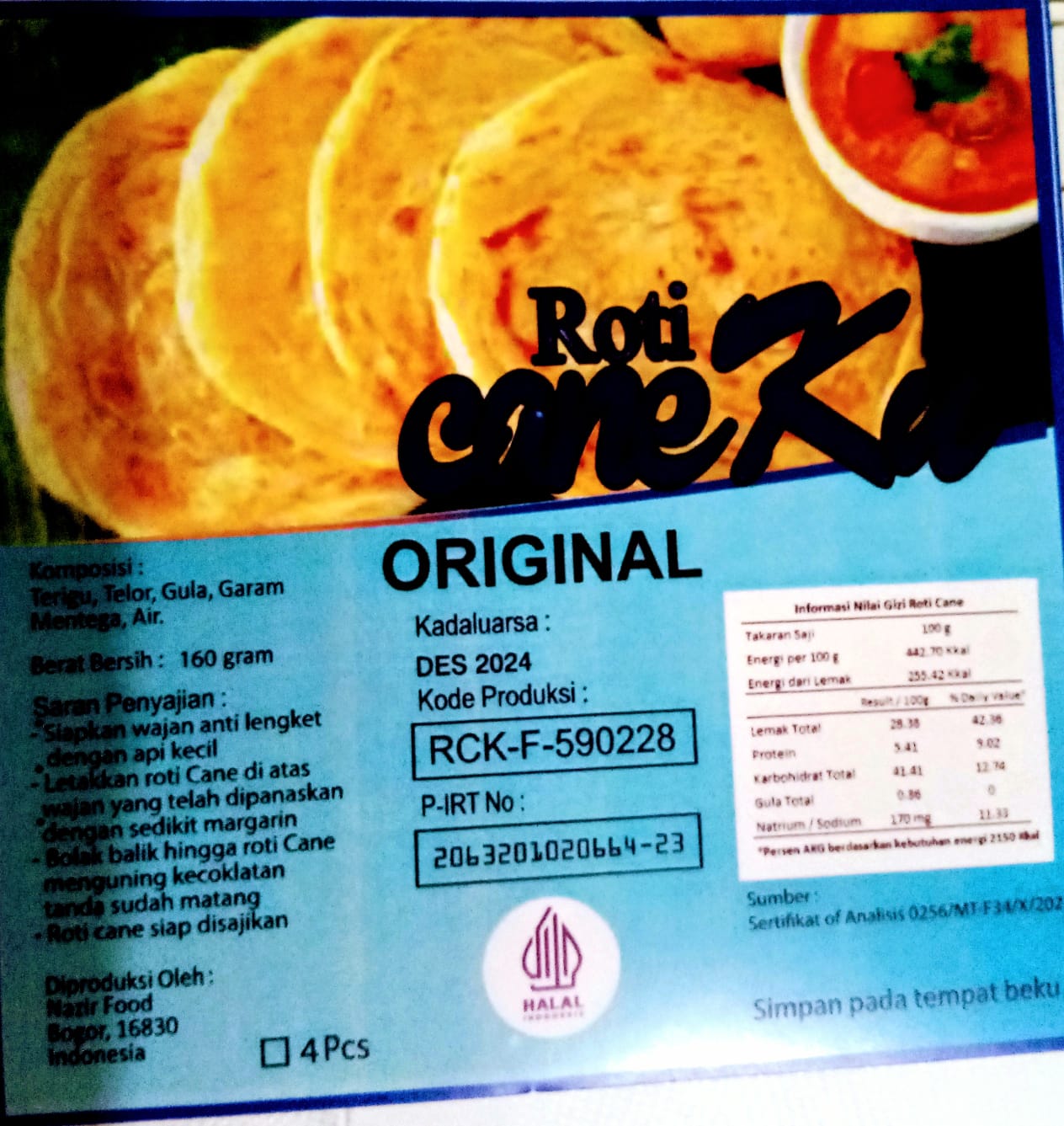 Roti cane Original 10 cm dengan bermacam macam jumlah dalam satu pak ...