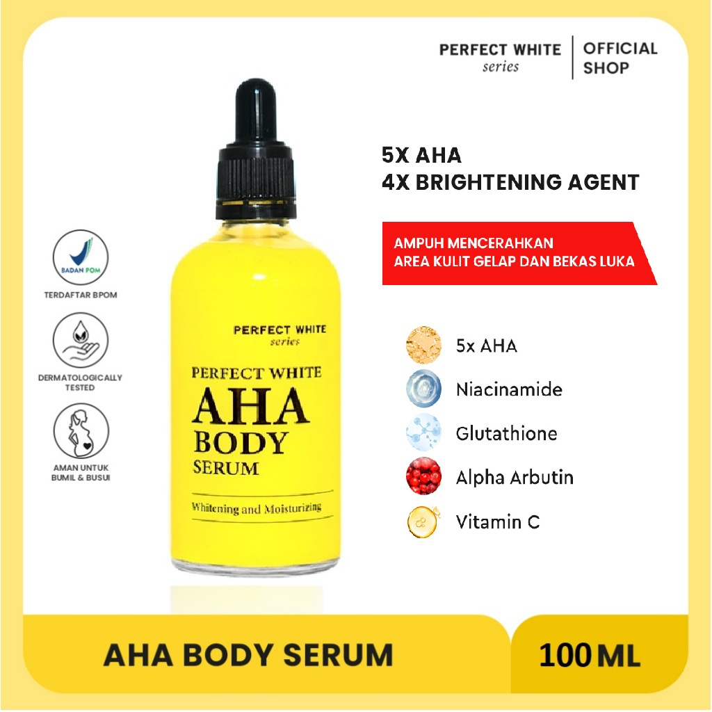 PERFECT WHITE AHA Body Serum Whitening and Moisturizing 100ML | Lazada Indonesia