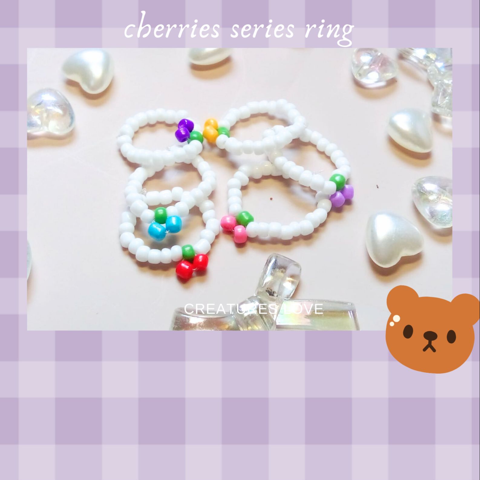 cherries series ring // cherry ring // cincin manik ceri // korean cute ring// cincin manik ...