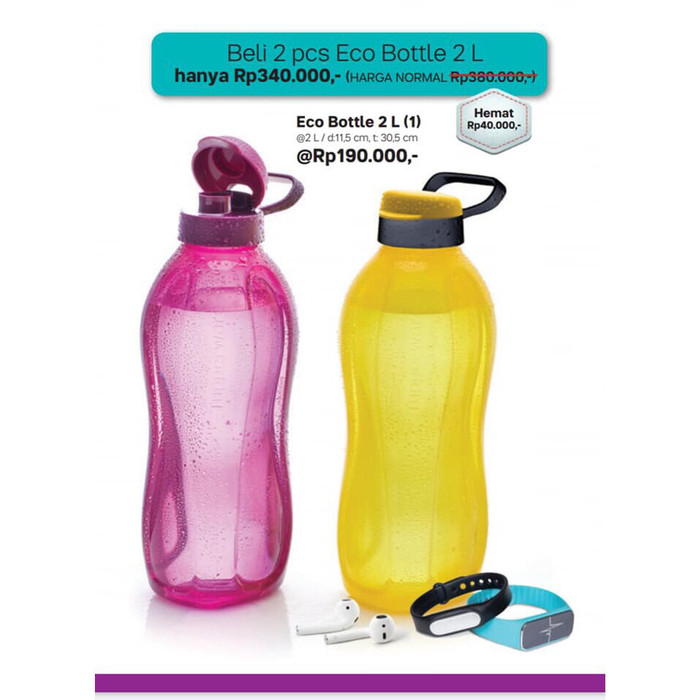 BEST SELLER !!! botol minum 2l tupperware eco bottle 2 L 2 l (1) LAINYA ...