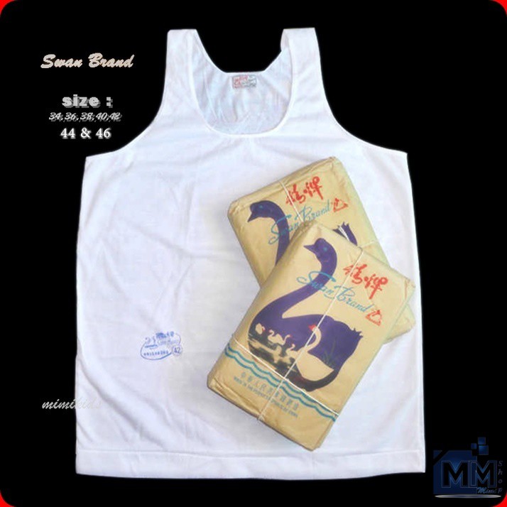 1 Pcs Kaos Dalam Swan Brand - Singlet Pakaian Dalam Pria Dewasa - Putih ...