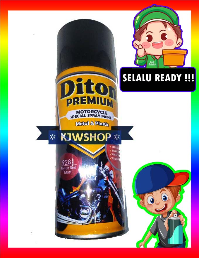 Cat Diton Premium Stylish Red Matt 9281 Diton Merah Doff 400cc Dof ...