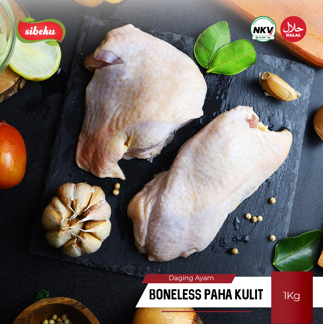 Ayam Paha Tanpa Tulang dengan Kulit Halal 1 kg Frozen Food - Sibeku ...