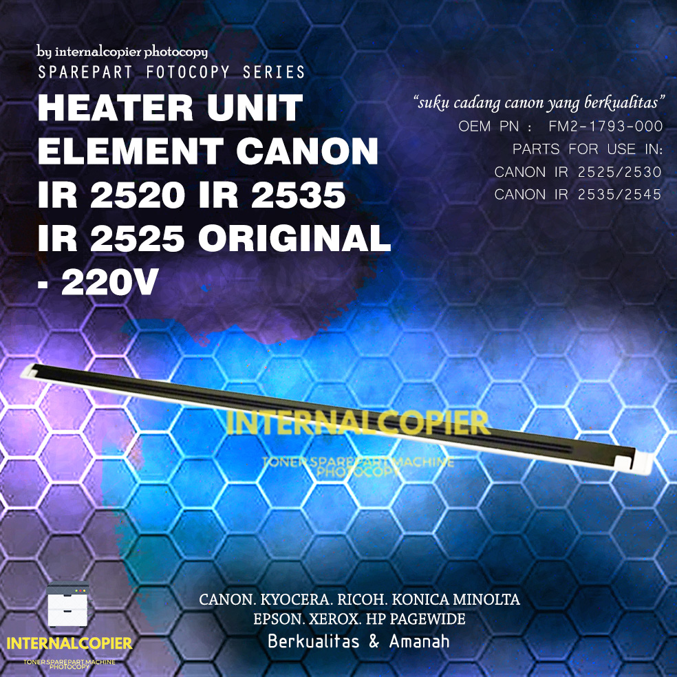 HEATER ELEMENT MESIN FOTOCOPY CANON IR 2520 2535 2545 2525 110V 220V ...