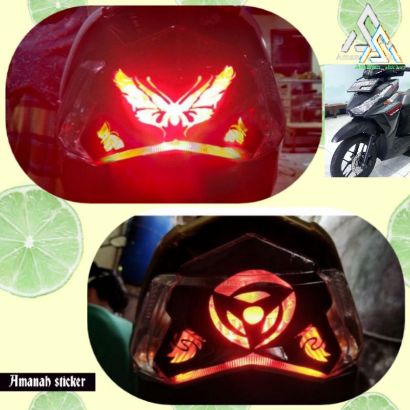 Stiker Stoplamp Vario 2017 Vario 125/150 Led / Sticker Lampu Belakang ...