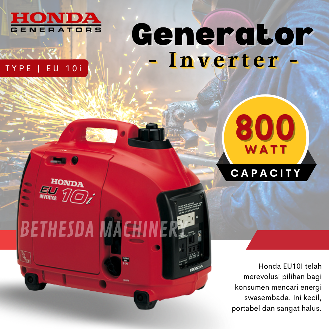 Genset Inverter Silent 800 Watt HONDA EU10i | Generator Bensin 1kva ...
