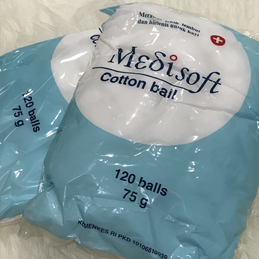 PAKET MEDISOFT ISI 5 PACK - KAPAS ANAK BAYI / KAPAS BULAT / 120 BALLS ...