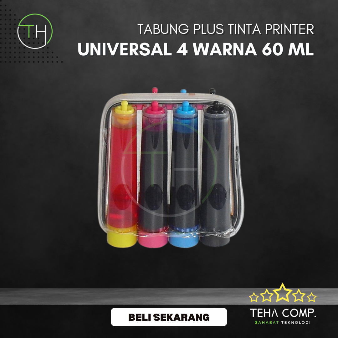 Tabung Infus Plus Tinta 4 Warna Modifikasi Inktank Printer Canon HP ...
