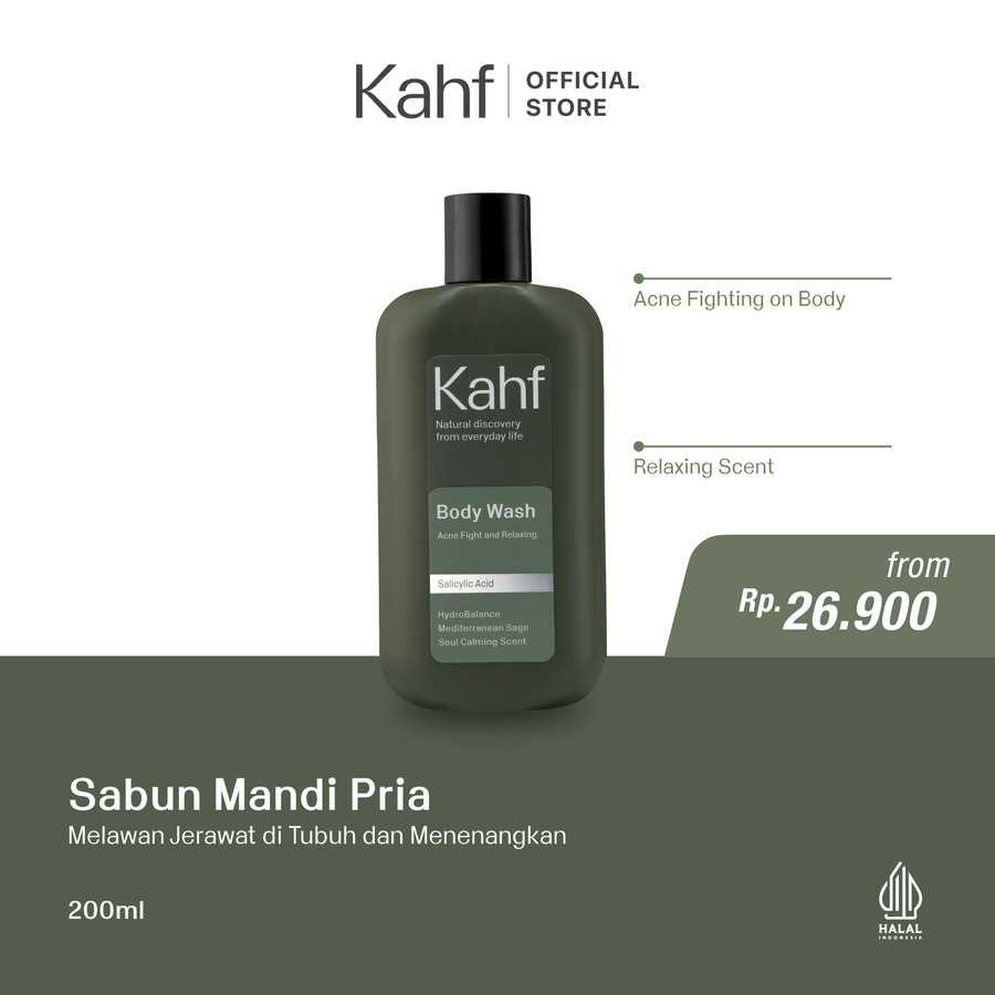 Kahf Acne Fight and Relaxing Body Wash 200 ml - Sabun Mandi Pria ...