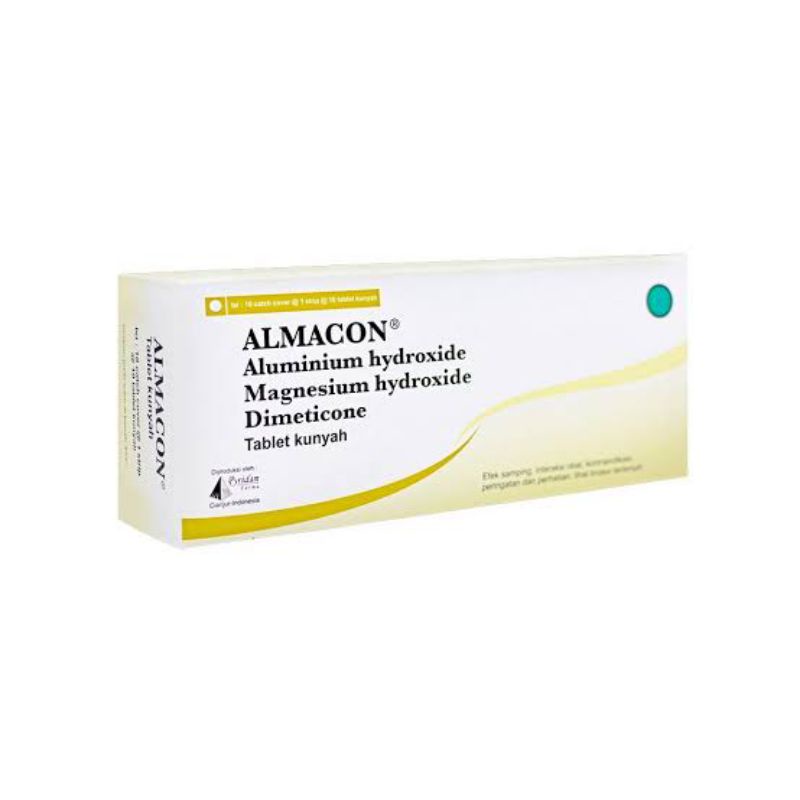 Almacon / 100 tablet Obat maag dan nyeri lambung Antasid Antasida Doen ...