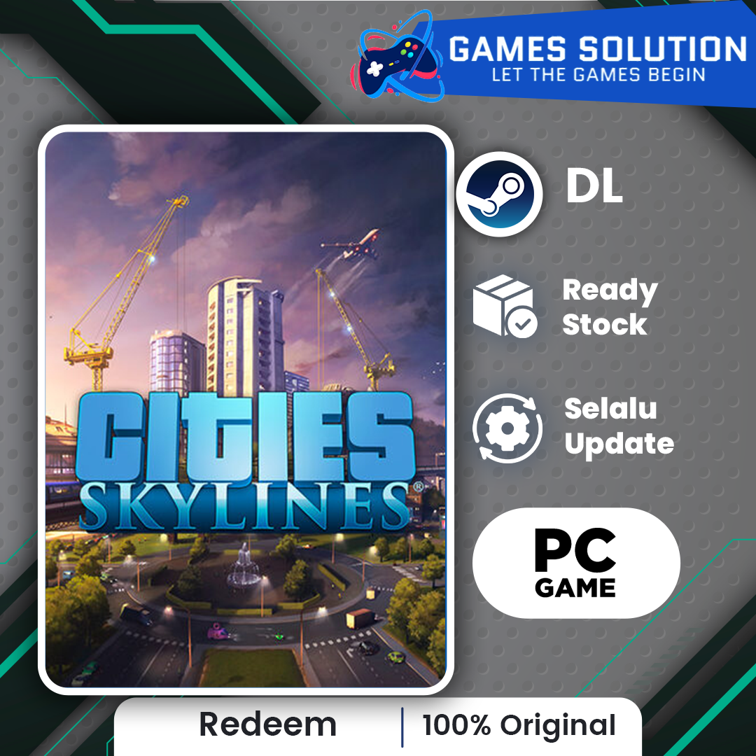 Cities Skylines PC GAME ORIGINAL | KeyCode Steam | Lazada Indonesia