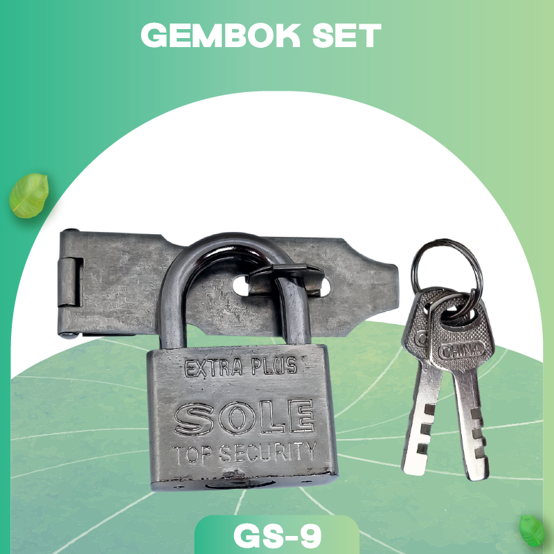 GEMBOK SET nekel 37mm + cantolan gembok 4inch Gembok Kunci Gembok Pintu ...
