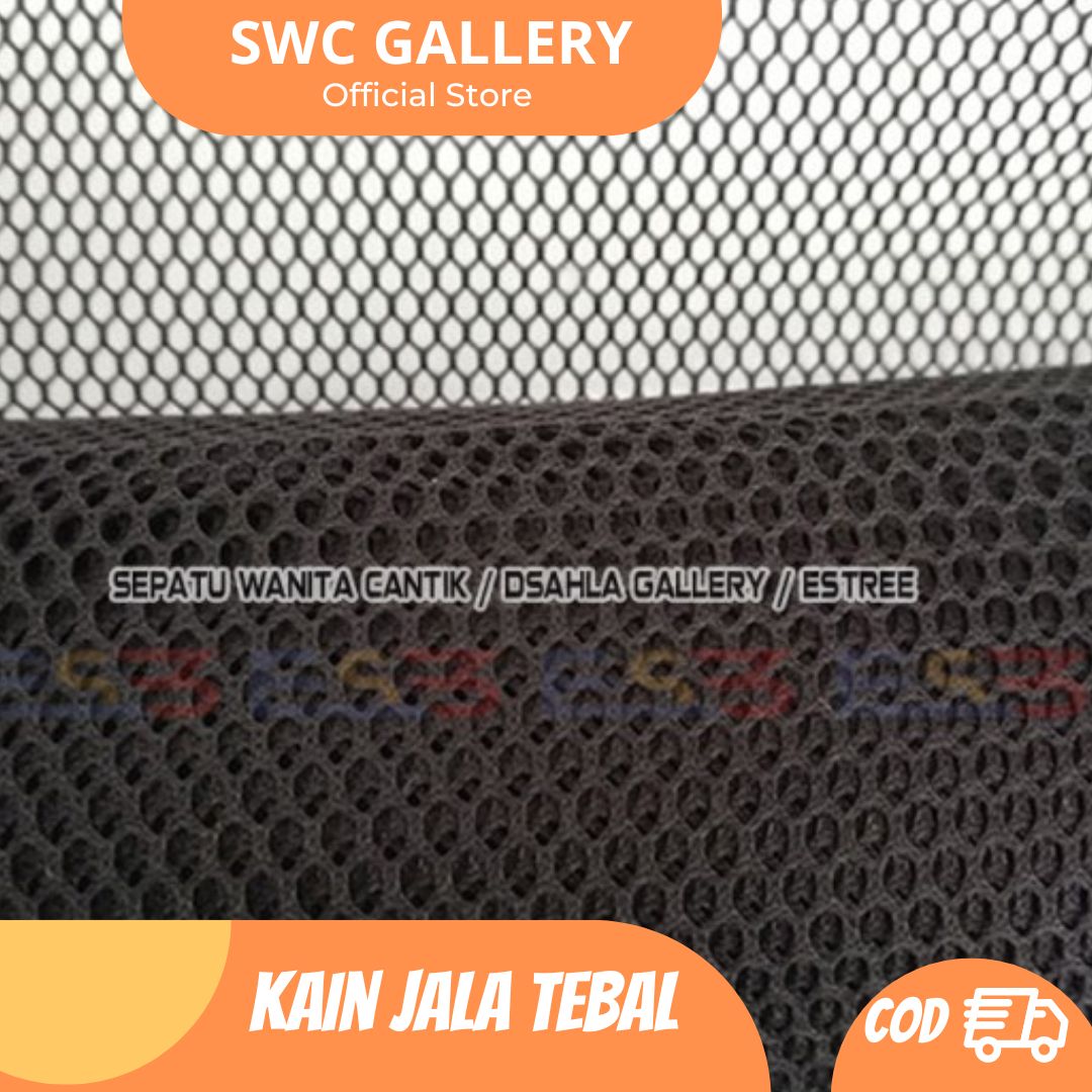 Bahan Jala Tebal Kaku Kain Jaring Lapisan 100 x 150 cm Meteran Putih ...
