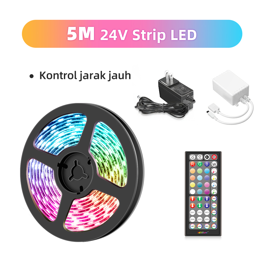 3535 LED Strip Light RGB Strip Lamp 5M 10M 20M 30M 40M Remote Lampu Rgb ...