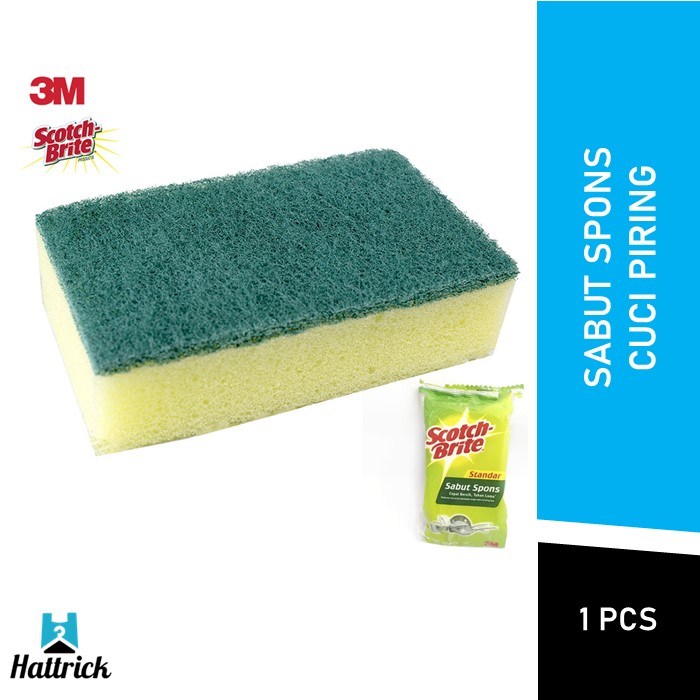 Scotch Brite Sabut Spons Cuci Piring Basic 3M ID T36 | Lazada Indonesia