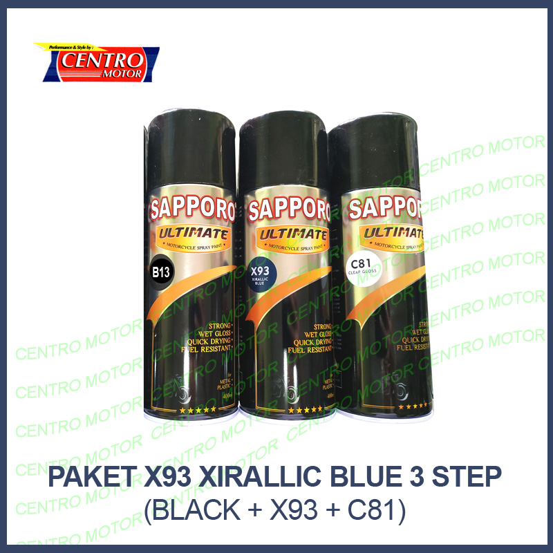 SAPPORO ULTIMATE X93 PAKET 3 STEP XIRALLIC BLUE.ISI B13+X93+C81 ...