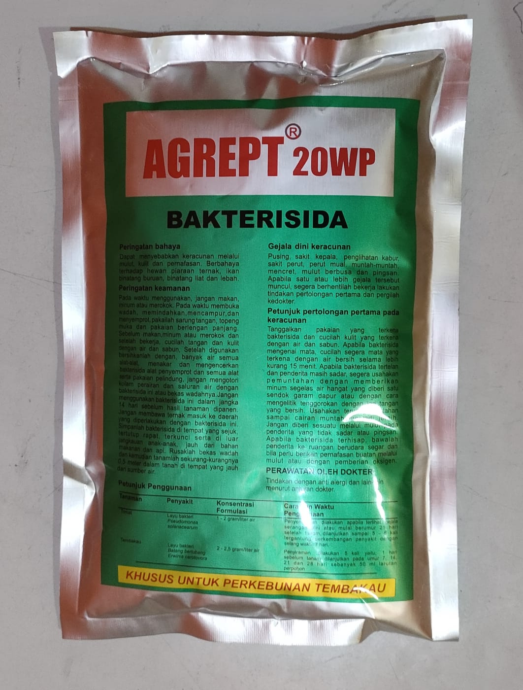 Bakterisida Agrept 20 WP Penyakit Layu Pada Tanaman - 500 Gram bisa COD ...