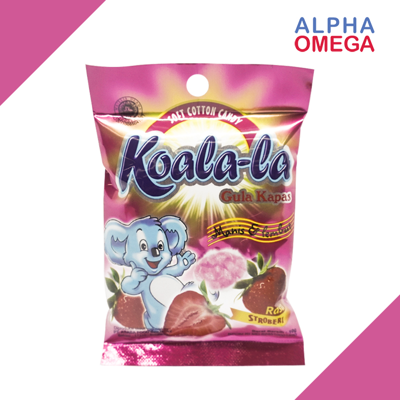 KOALA-LA KAPAS CANDY 10 GR - STRAWBERRY - SOFT COTTON CANDY PERMEN GULA ...