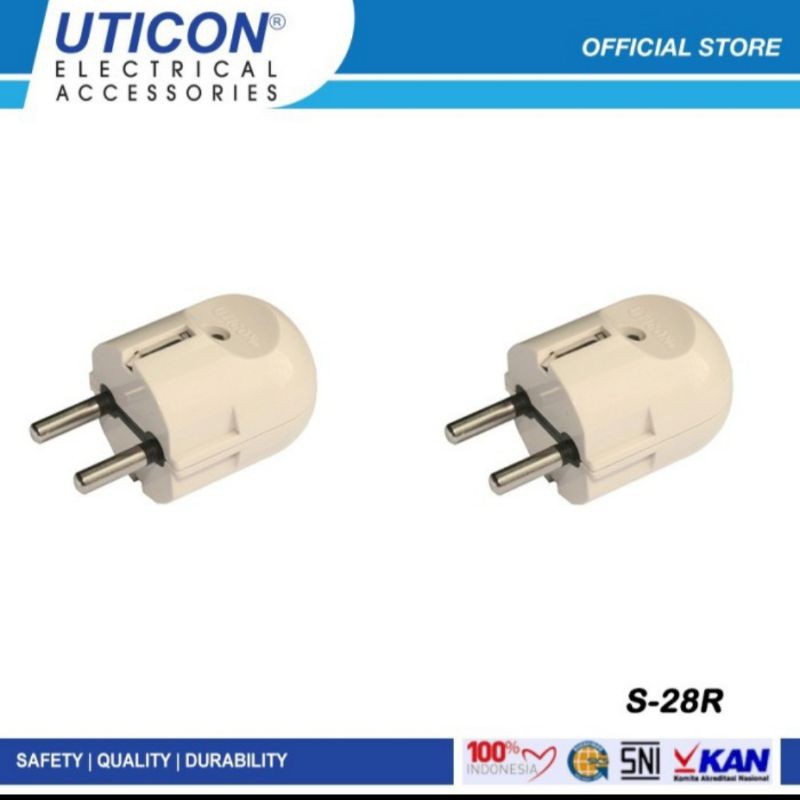 Uticon Steker Arde Bulat S-28 / Colokan / Pulg S 28 Kuningan SNI ...