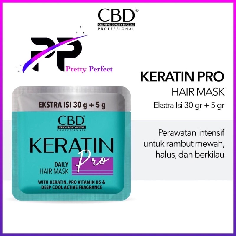 CBD Pro Keratin Daily Hair Mask Sachet 35gr | Lazada Indonesia