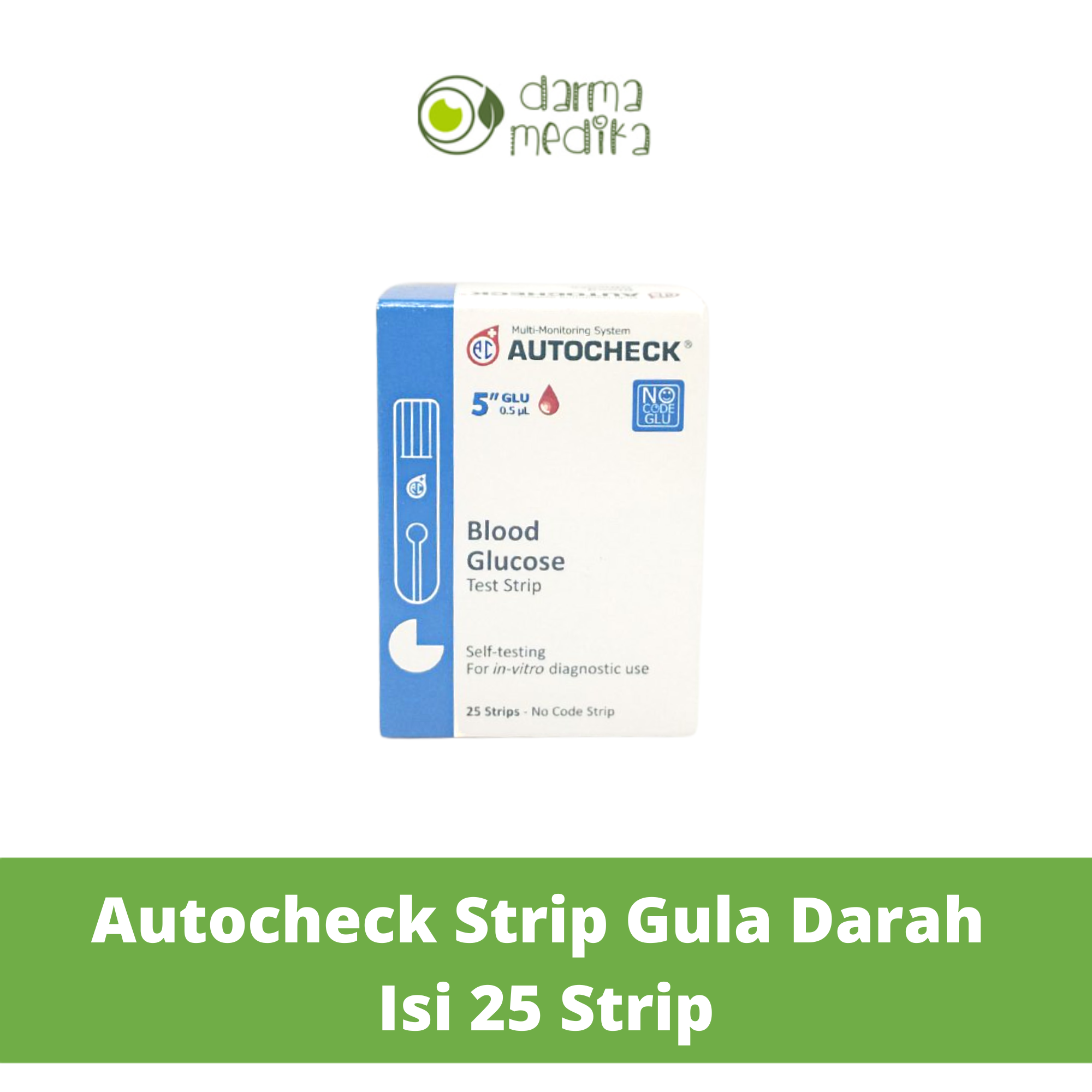 Autocheck Strip Gula Darah Auto Check Glucose isi 25 strip | Lazada ...