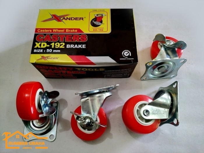 Roda Mas - RODA HH NYLON MERAH + REM 4 INCH HIDUP PER 1 PCS RODA TROLLY ...