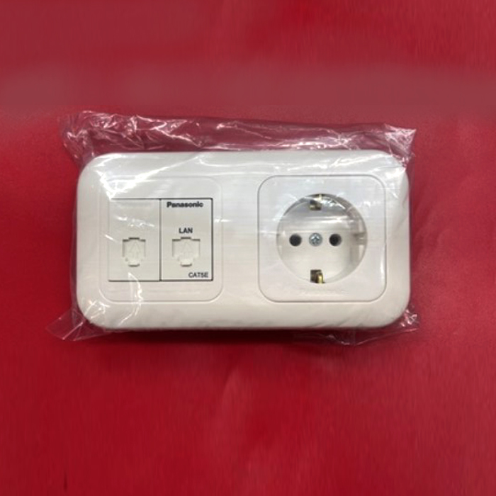 Panasonic Wide Series Stopkontak Non Cp + Telp + Data LAN CAT 5 ...