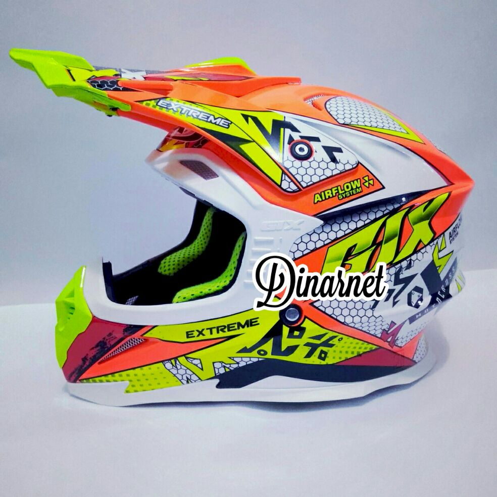 Helm Gix Cross Trail Trabas Extreme Orange Stabilo Special Edition ...