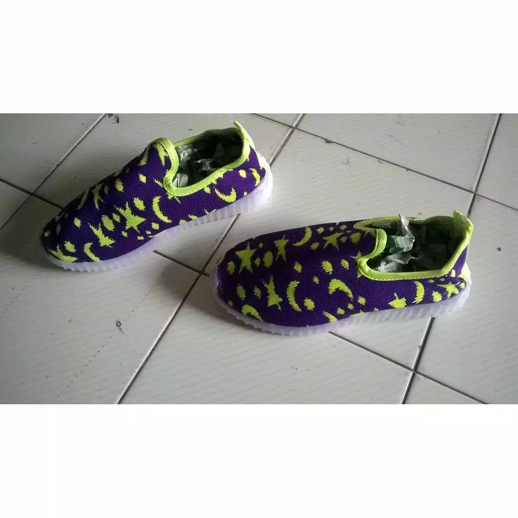 Moon n Star Shoes PURPLE / sepatu anak motif bulan bintang | Lazada ...