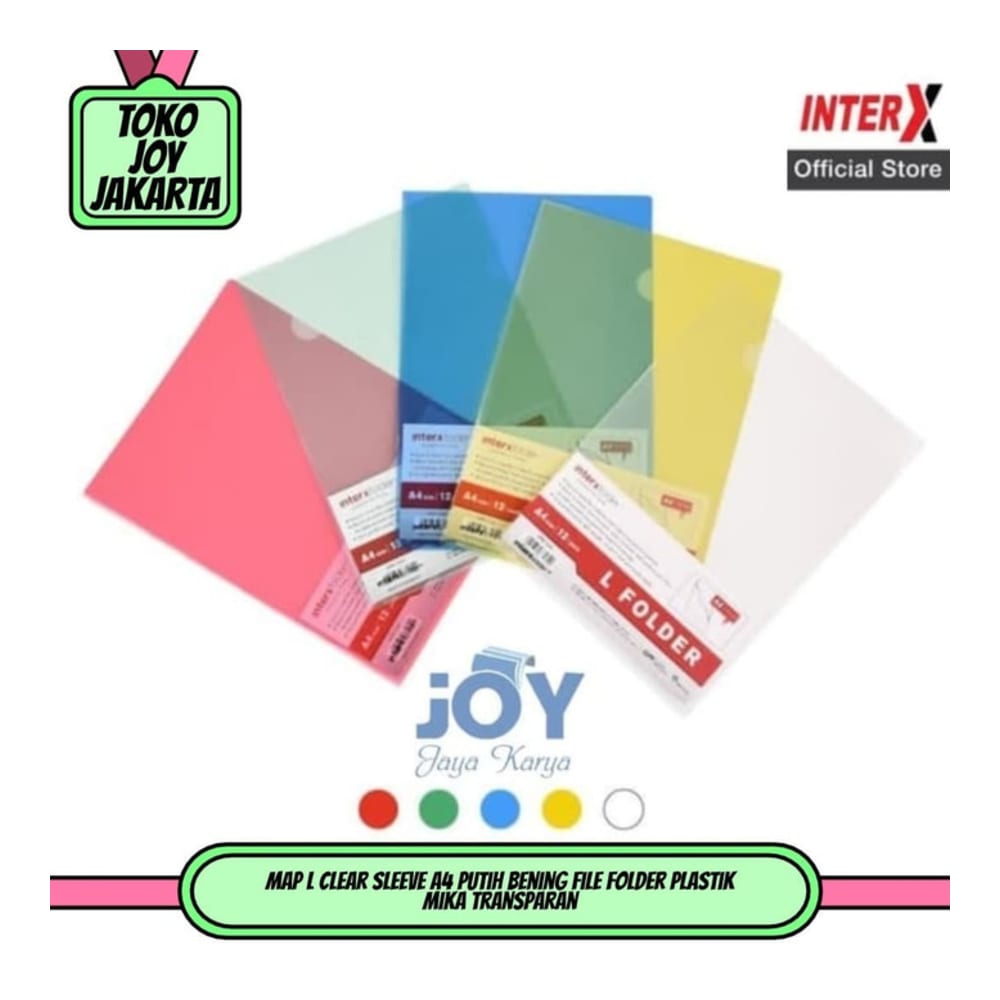 12pcs Map L Clear Sleeve A4 Putih Bening File Folder Plastik Mika ...