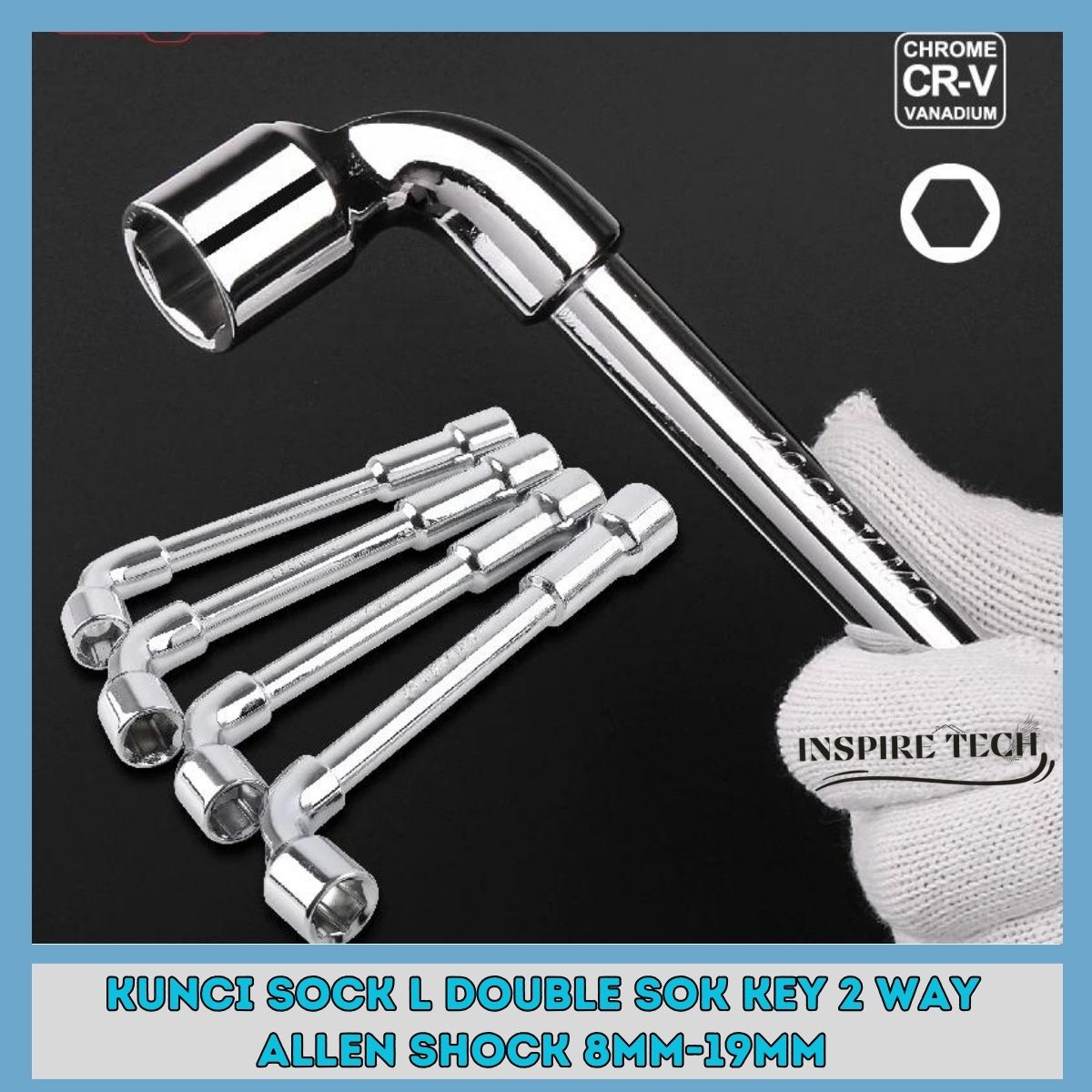 Kunci Sok Shock Sock L 8-19 MM Kunci Sock L Socket Wrench | Lazada ...