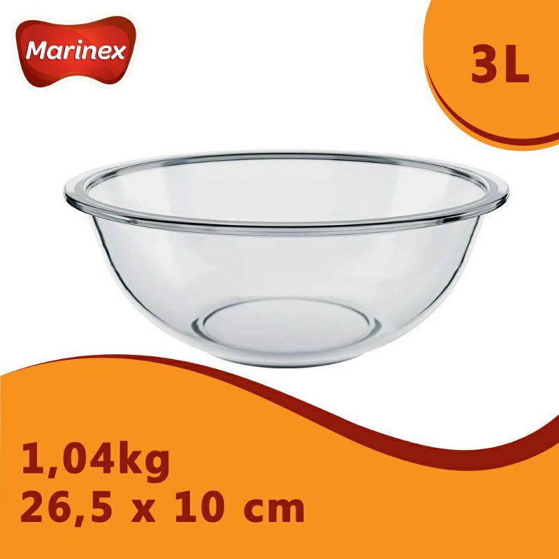 MARINEX Mixing Bowl Kaca - 3liter | Lazada Indonesia