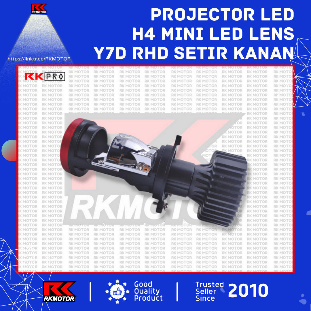 Lampu LED Y7D Mini Projie Projector H4 6000K Cut Off RHD Setir Kanan ...