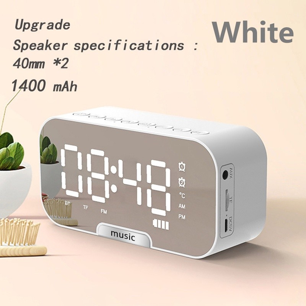 Speaker Clock Wireless Bluetooth Ultra Bass Speaker Smart Multifunction ...