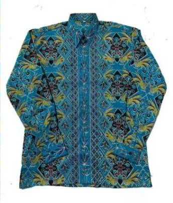 BAHAN ATAU KAIN BATIK TUGU RAKSA BIRU MOTIF BATIK KHAS TANGGERANG ...