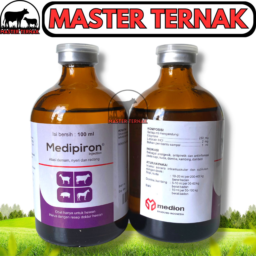 MEDIPIRON 100ml - Obat Demam Nyeri dan Radang Pada Hewan Ternak Sapi ...