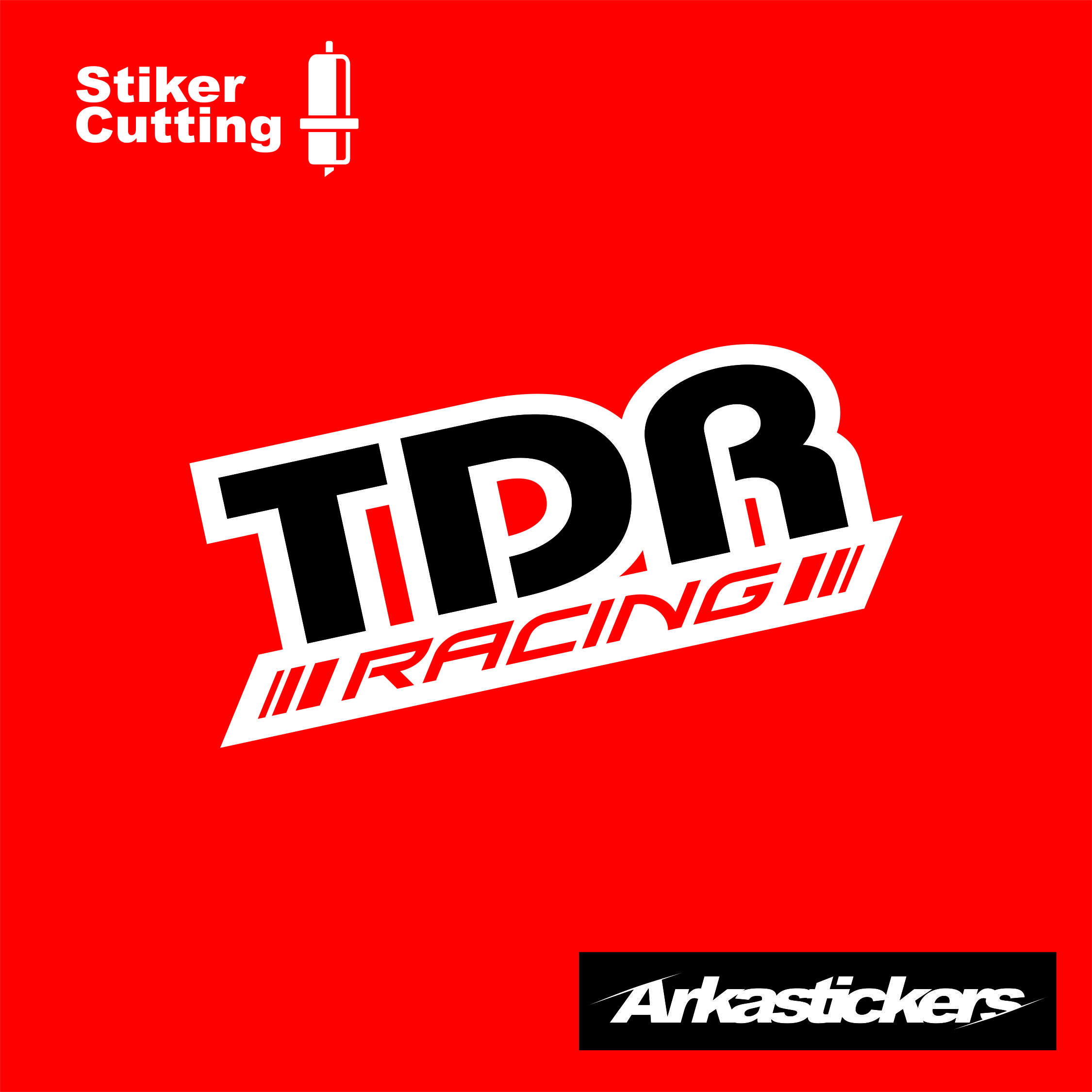 Cutting Stiker TDR RACING untuk Motor Mobil Helm dll bisa menyala ...