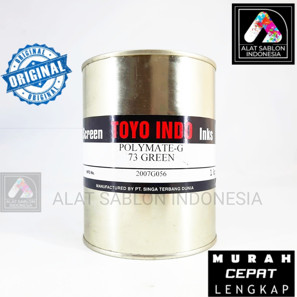 TINTA TOYO POLYMATE GREEN G73 HIJAU TINTA SABLON PLASTIK 1KG | Lazada ...