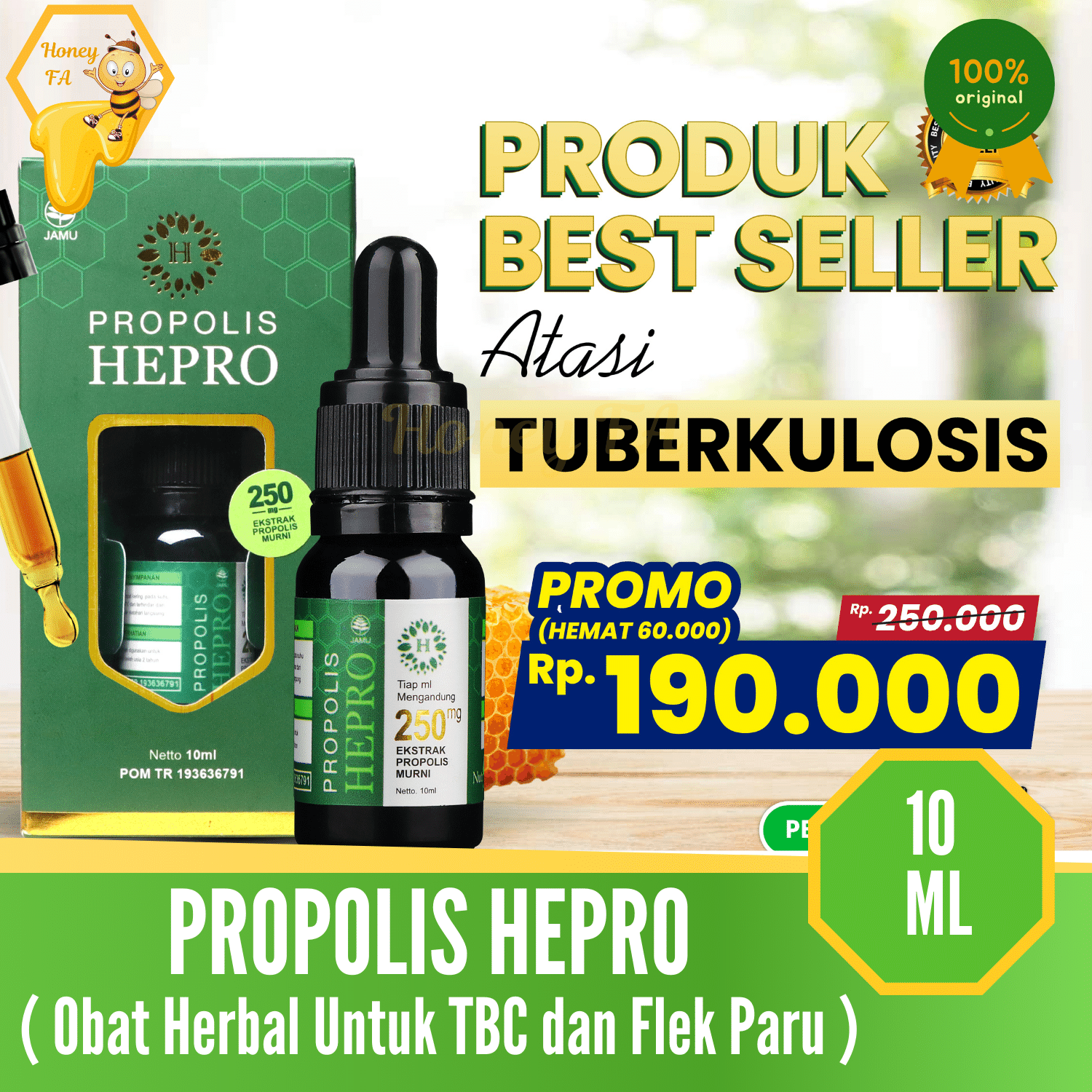 PROPOLIS HEPRO OBAT TBC FLEK PARU DAN BATUK BERDAHAK | Lazada Indonesia