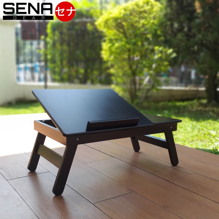 Meja Laptop Kayu Belajar Lipat Lesehan Kayu Kasur Sena | Lazada Indonesia