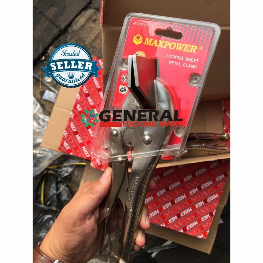 Tang Buaya Jepit Plat 10" / Locking Sheet Metal Clamp 10" MAXPOWER ...