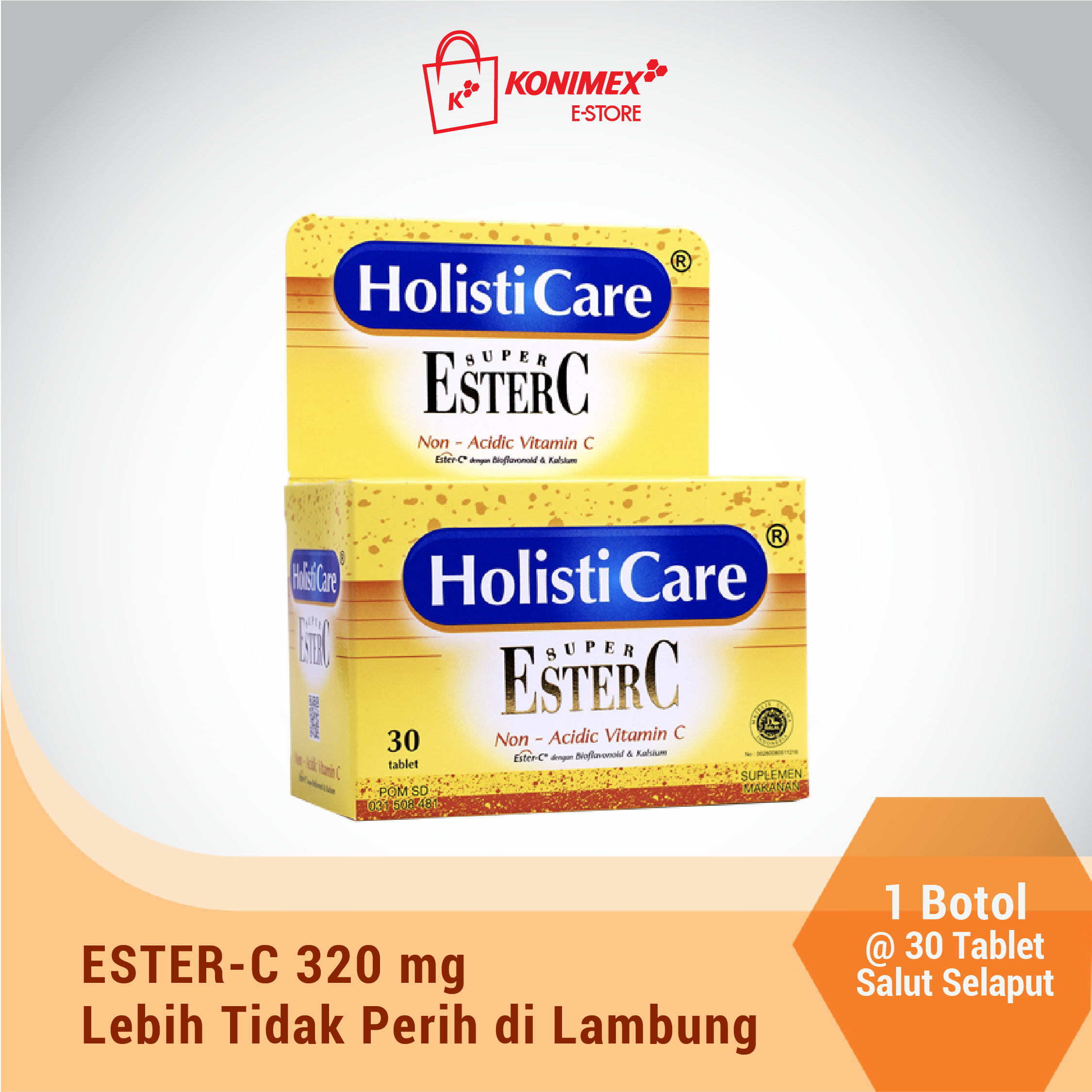 Holisticare EsterC 30 tablet vitamin C lebih tidak perih di lambung ...