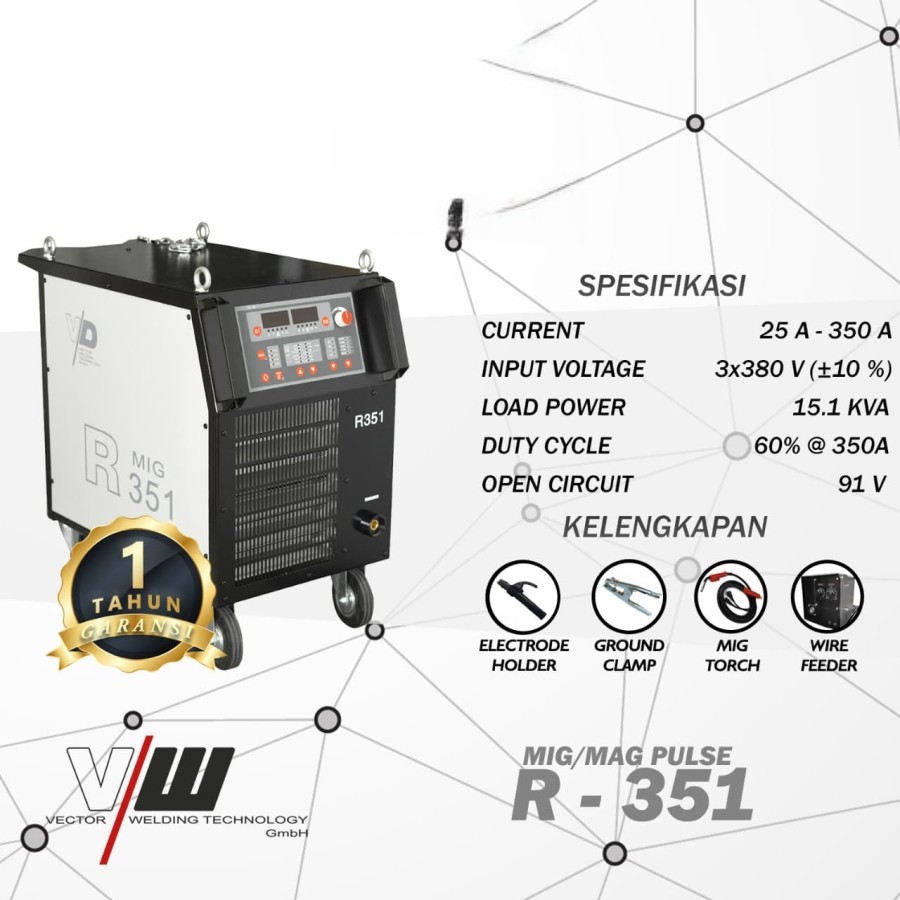 Vector R-351 Mesin Las DC Co2 / MIG / MAG Pulse 350A | Lazada Indonesia