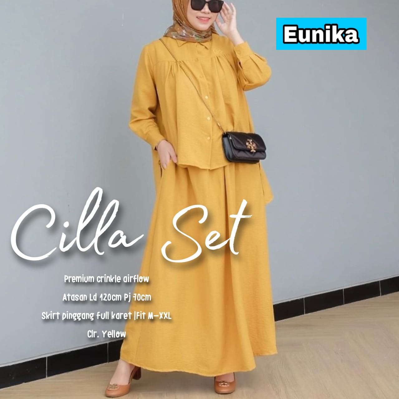 CILLA SET BY EUNIKA - SET BAJU DAN ROK - SETROK CRINKLE AIRFLOW | Lazada Indonesia