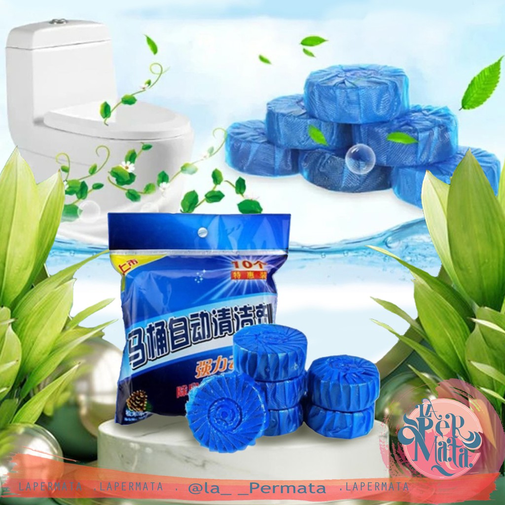 TABLET BIRU PEMBERSIH WC PENYEGAR PEWANGI TOILET WC KLOSET | Lazada ...