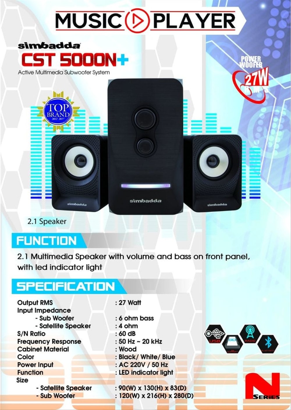 Speaker Simbadda CST5000N+ | Lazada Indonesia