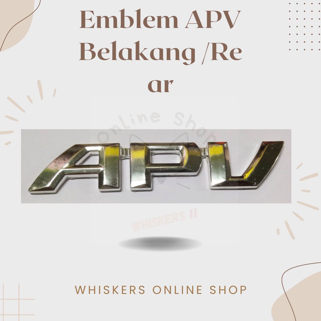 [PCS] Emblem / Car Logo / Lambang Mobil BELAKANG Tulisan APV CHROME ...